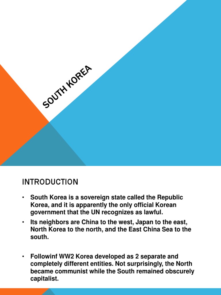 South Korea Presentation | PDF | South Korea | World Politics