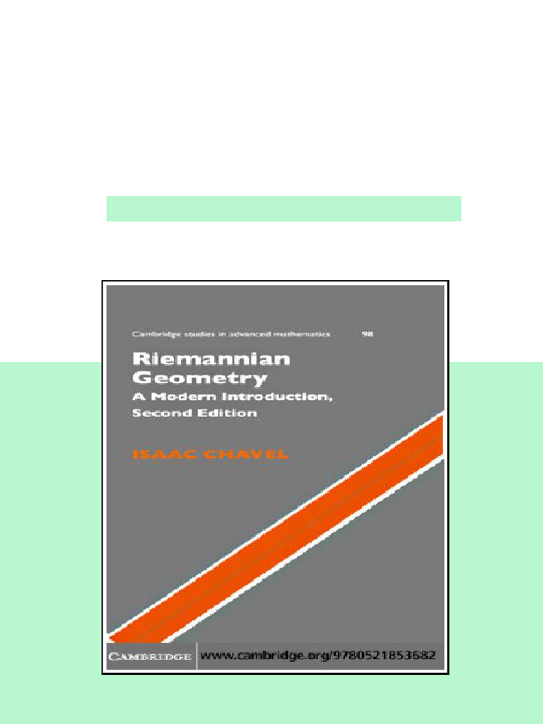 (Ebook) Riemannian Geometry: A Modern Introduction by Chavel I. ISBN ...