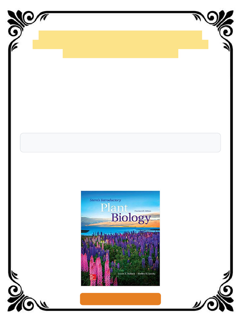 (eBook PDF) Stern's Introductory Plant Biology 14th Edition by James ...