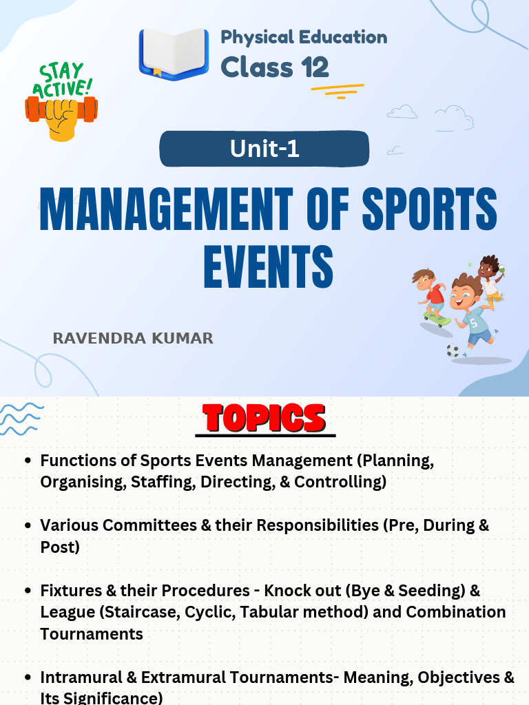 UNIT-1 Management of Sporting Events (1) | PDF | Sports | Charitable ...