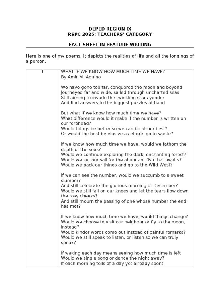 Feature Writing Insights on Life | PDF