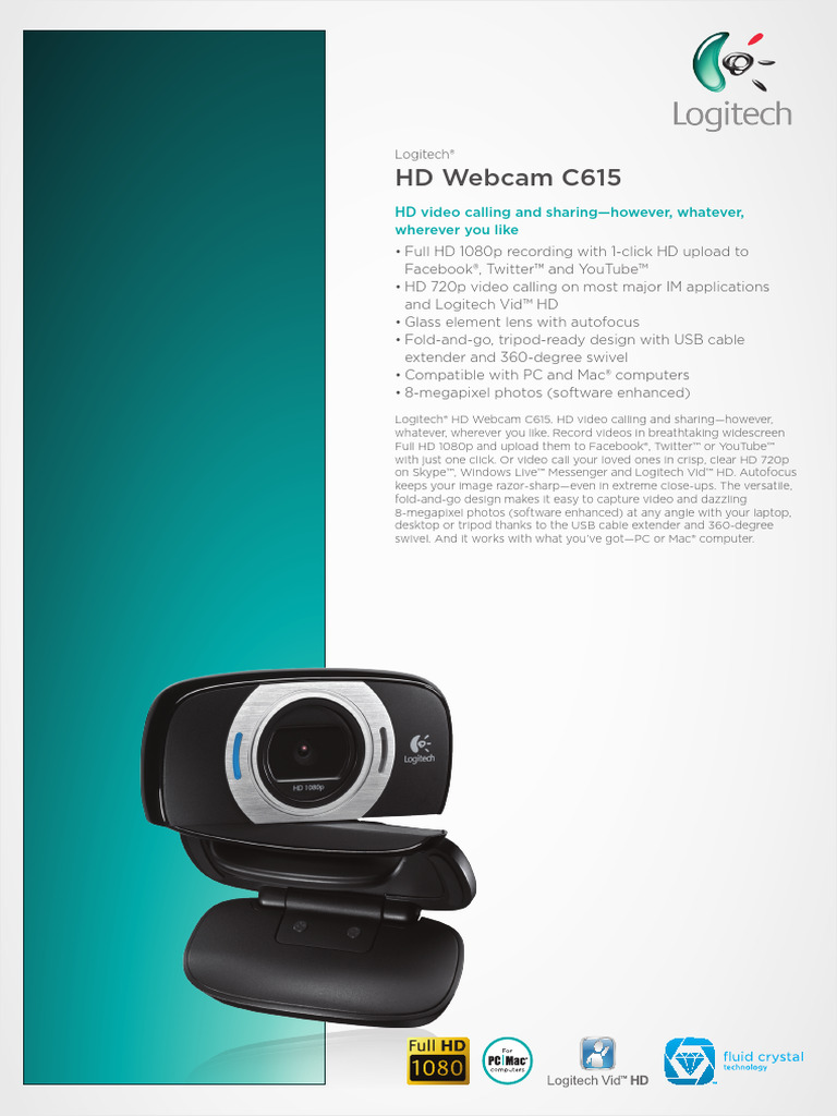 Logitech c615 Web Cam | PDF | Computer Hardware | Computing