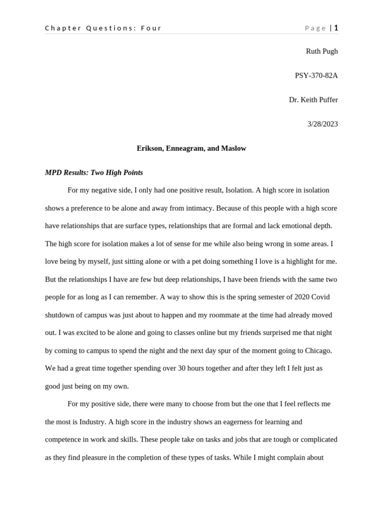 Chapter Q 4 | PDF | Psychology | Psychological Concepts