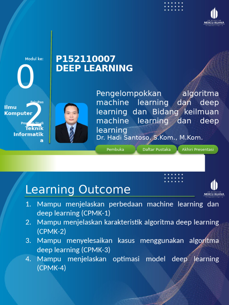 Pengelompokkan Algoritma Machine Learning Dan Deep Learning | PDF