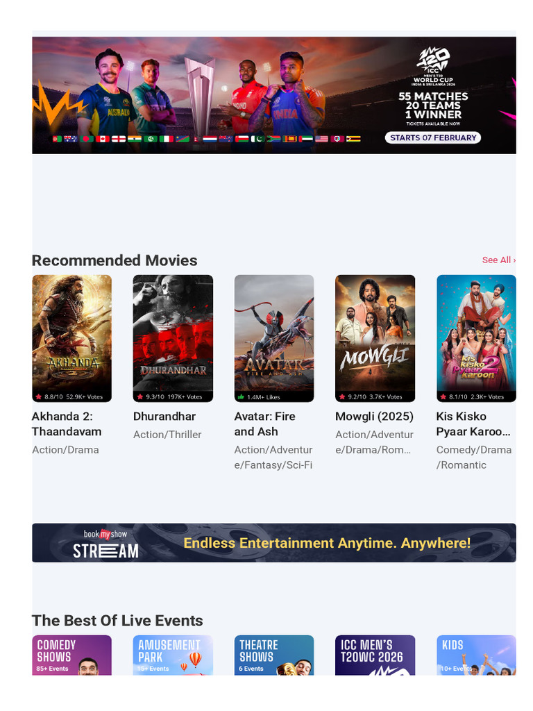 In Bookmyshow Com Explore Home Hyderabad... | PDF