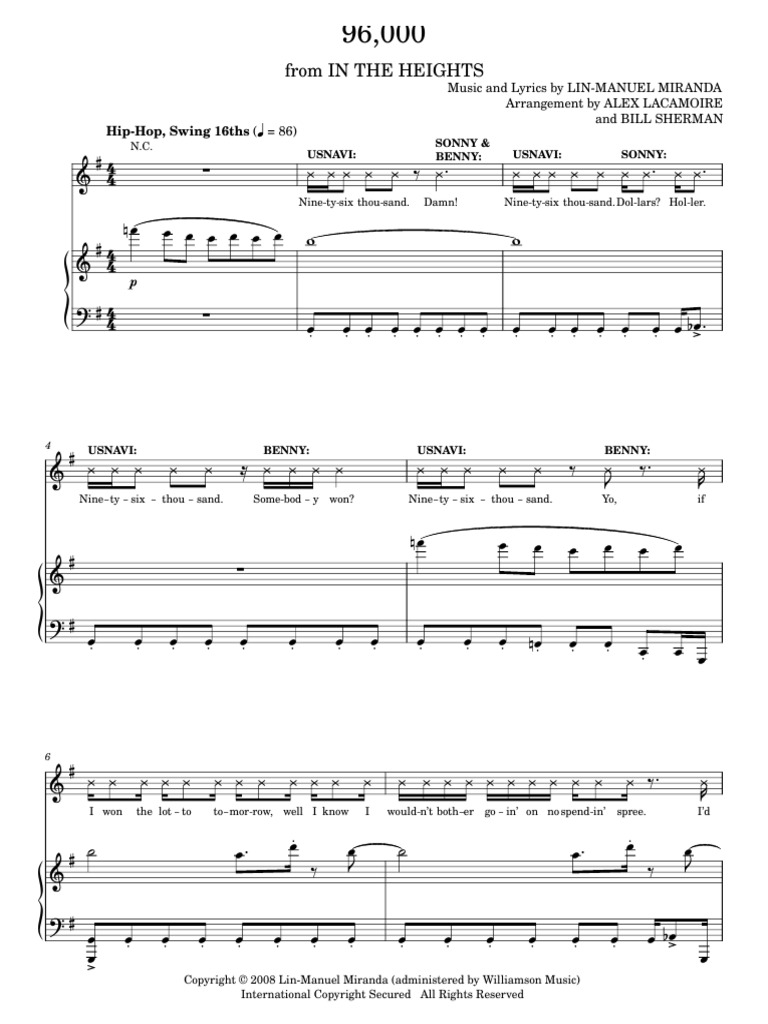 In the Heights Musical Sheet Music | PDF | Musical Theatre | West End ...