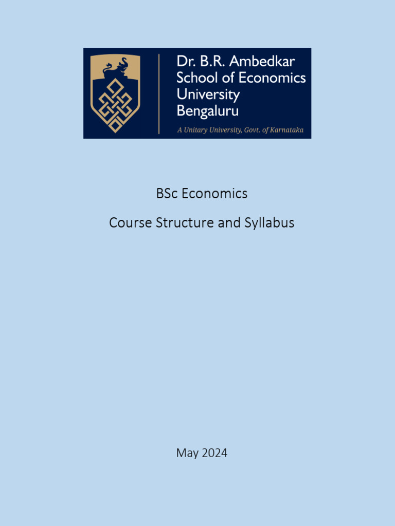 BSc Economics Course Structure 2024 | PDF | Macroeconomics | Inflation