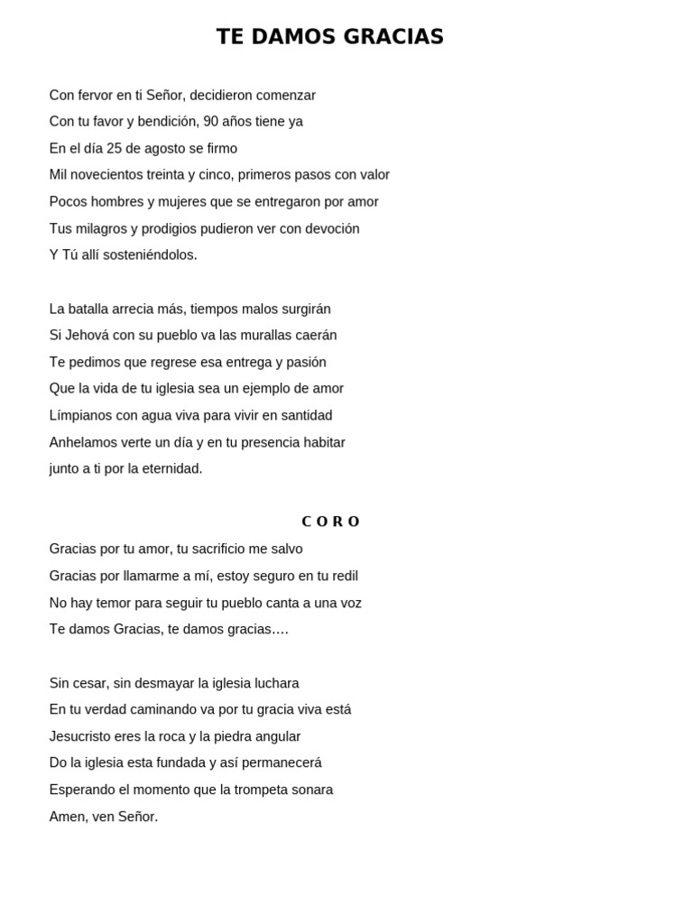 Te Damos Gracias-1 | PDF
