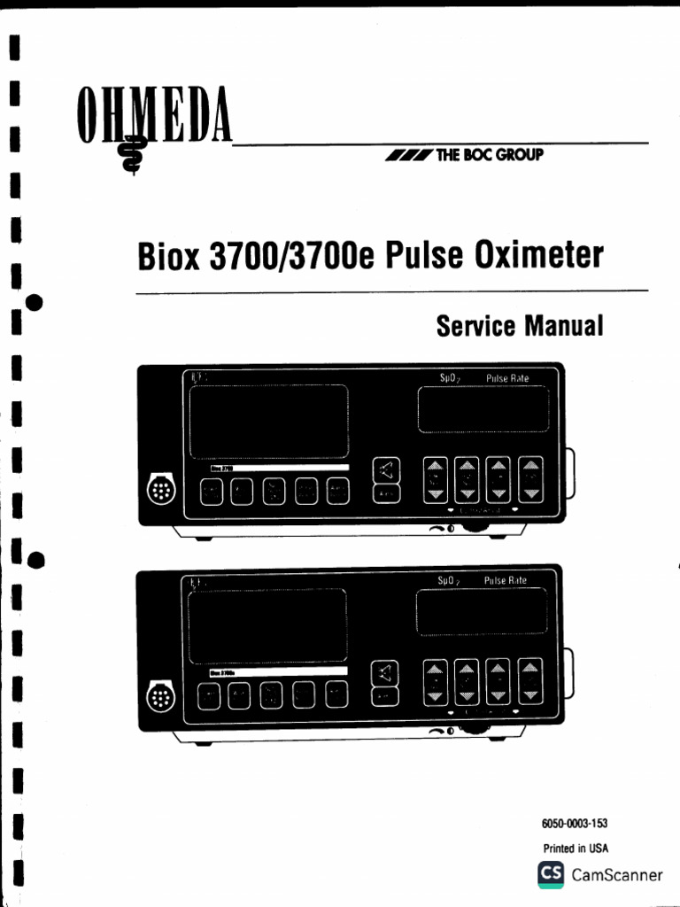 Biox 3700/3700e Oximeter Service Manual | PDF | Electronics ...