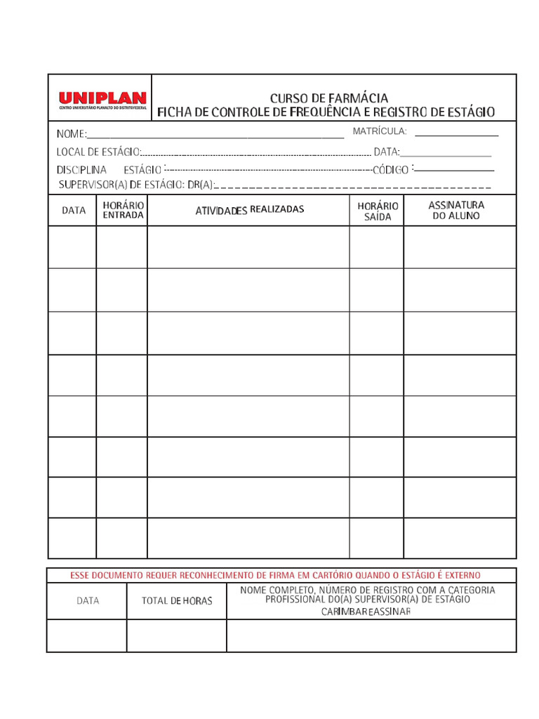 Matrícula no UNIPLAN - DF | PDF