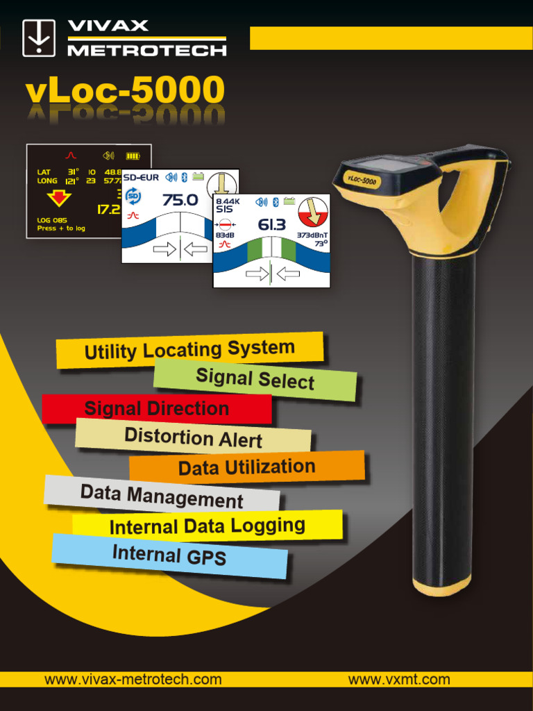 vLoc-5000 Utility Locating System Guide | PDF | Bluetooth | Wireless
