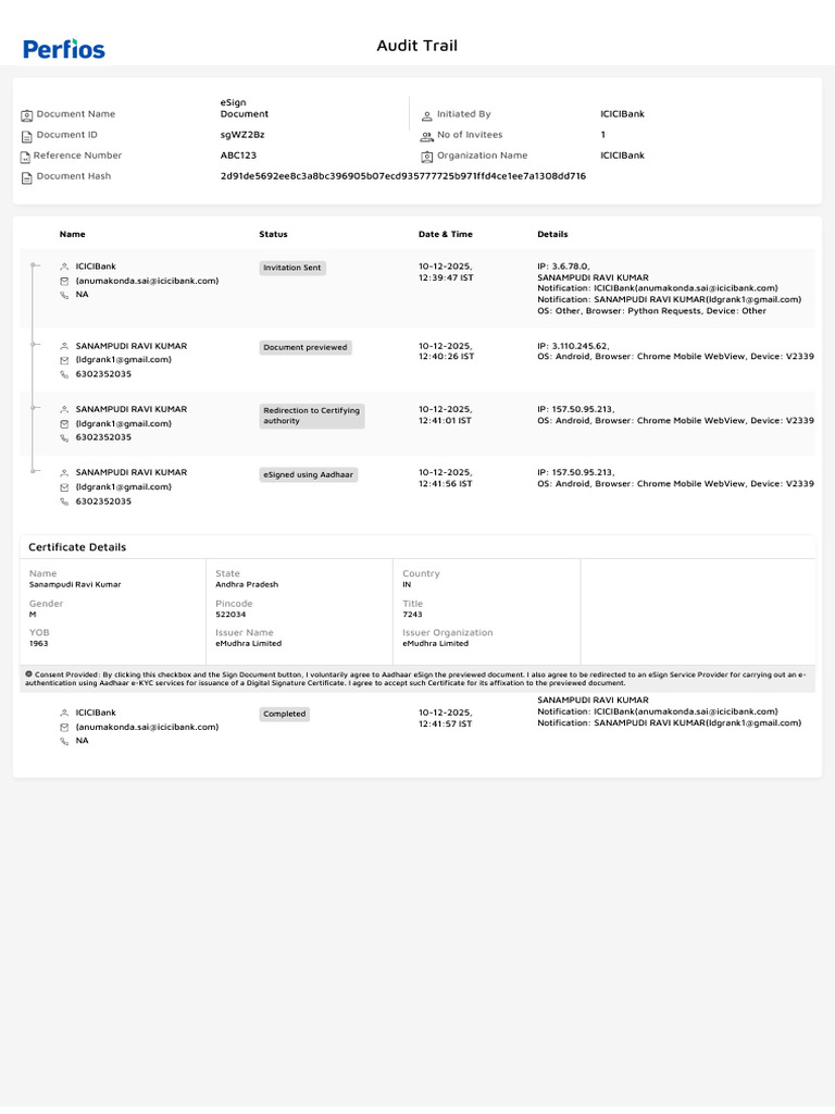 Audit-trail-eSign Document | PDF | Security Engineering | Cyberwarfare