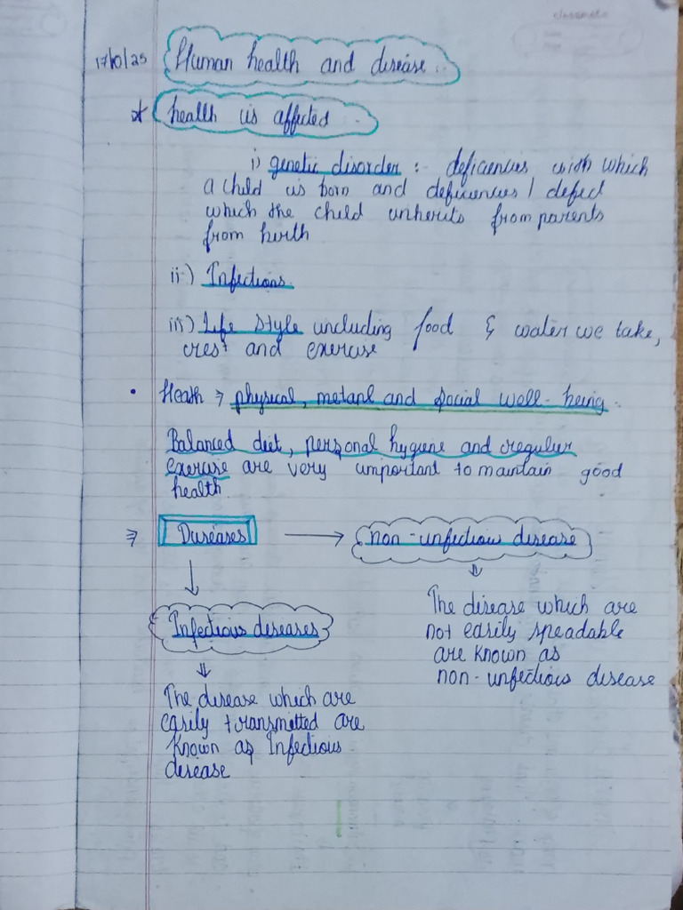 Human Health and Disease Notes | PDF