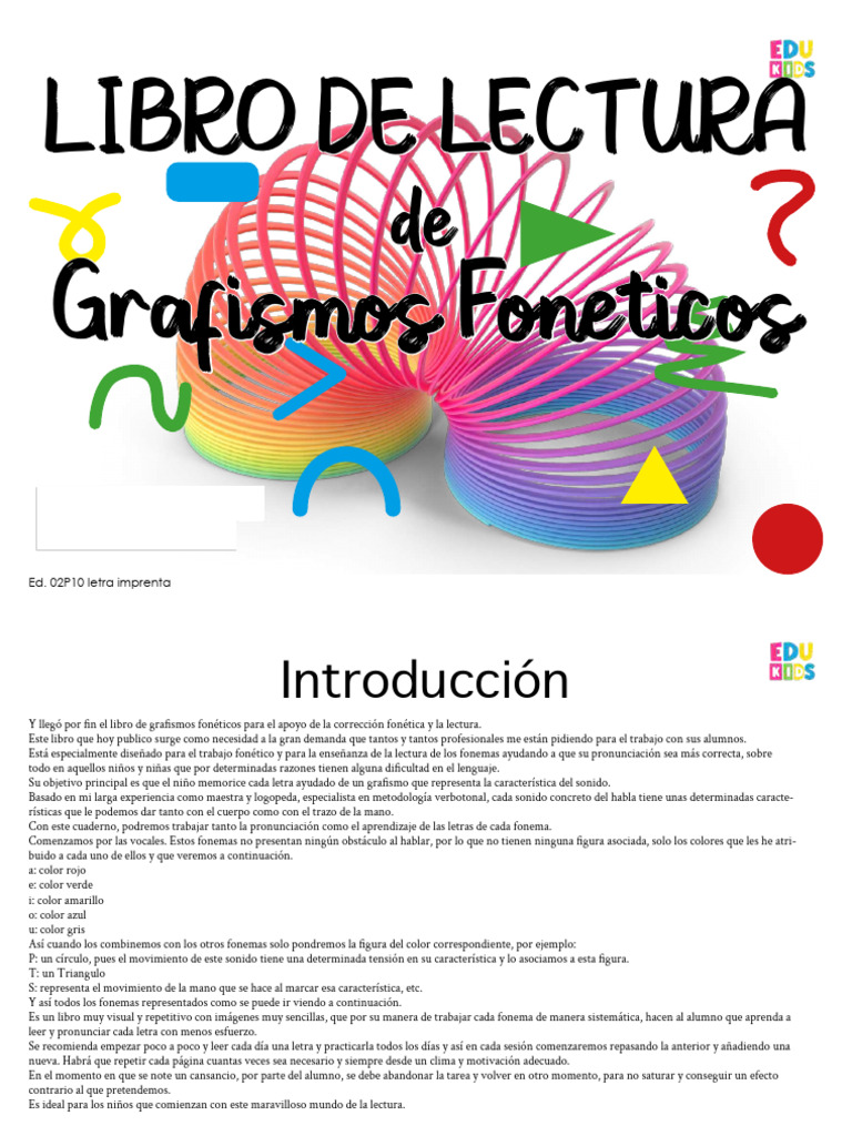 Grafismos Fonéticos para Lectura Infantil | PDF | Color | Fonética