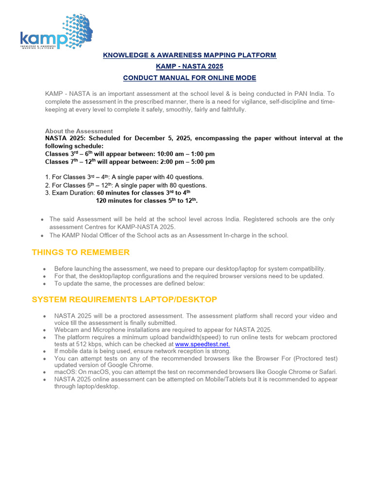 KAMP Online Guidelines - 2025 | PDF | Safari (Web Browser) | Computing