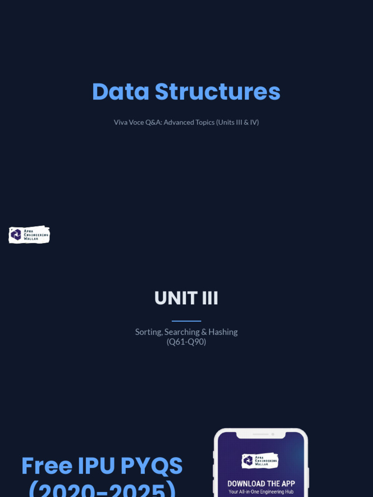 Data Structures Viva Q&A (Units 3-4) | PDF | Mathematical Relations ...
