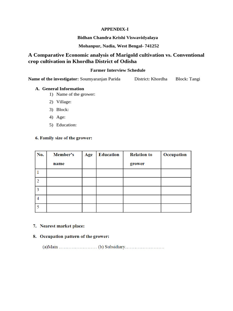 Marigold vs. Conventional Crop Economics | PDF