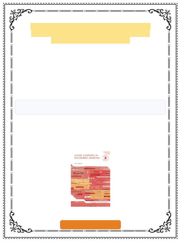 Using Corpora in Discourse Analysis 2nd Edition Paul Baker eBook full-length version | PDF ...