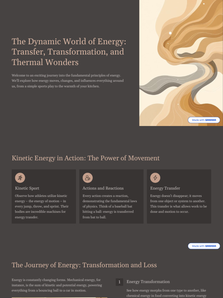 The Dynamic World of Energy Transfer Transformation and Thermal Wonders ...