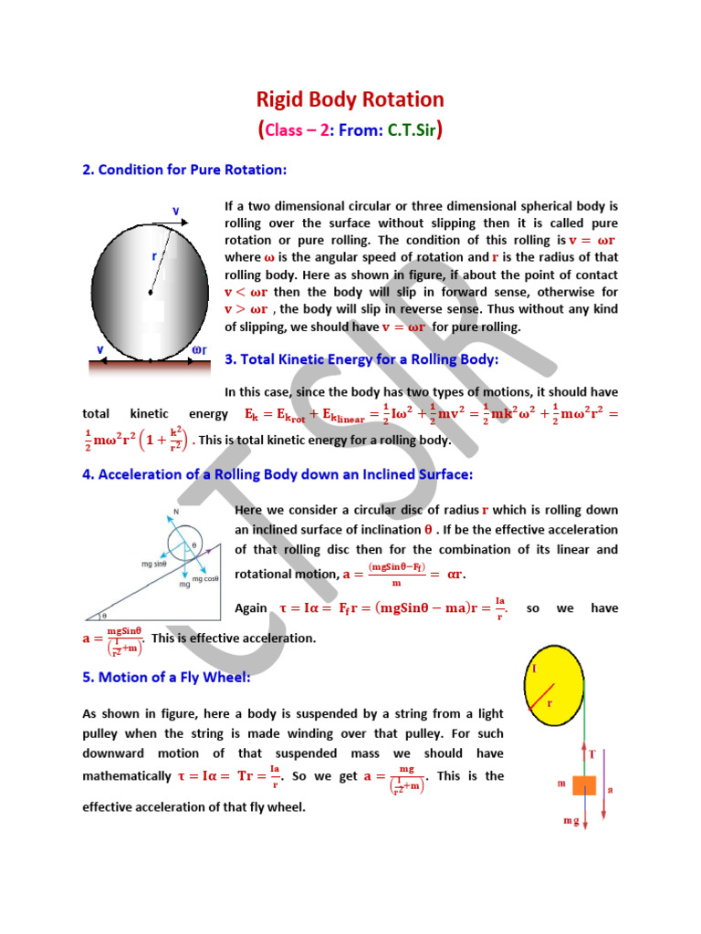 Rigid Body Rotation Dynamics Explained | PDF | Physical Quantities ...