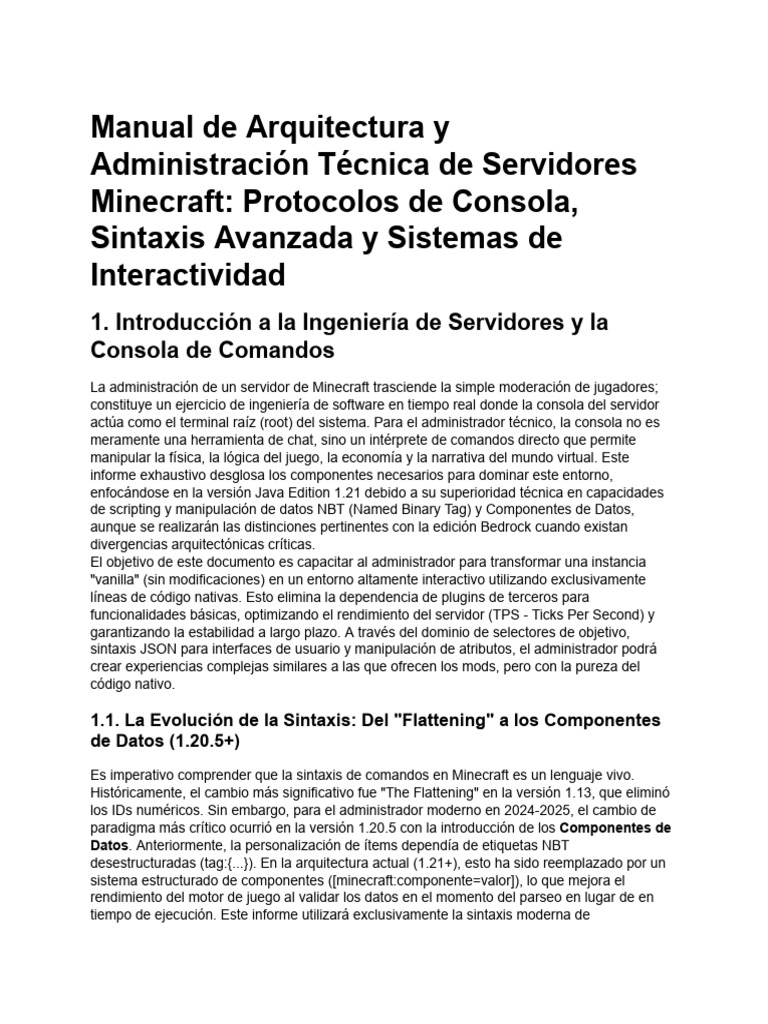 Comandos de Consola Minecraft - Guía Completa | PDF | Minecraft ...