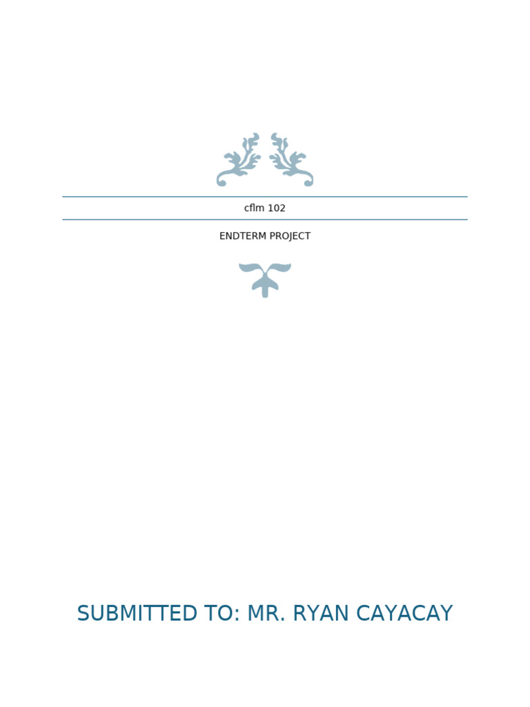 CFLM 102 | PDF