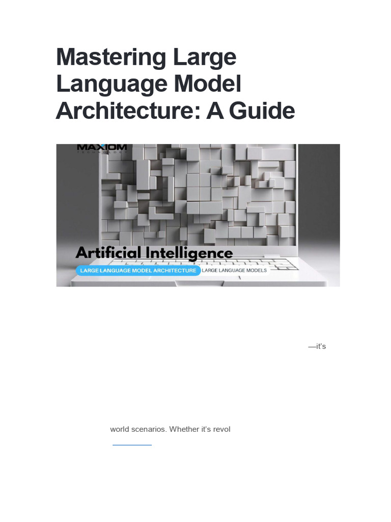 Mastering Large Language Model Architecture | PDF | Artificial ...