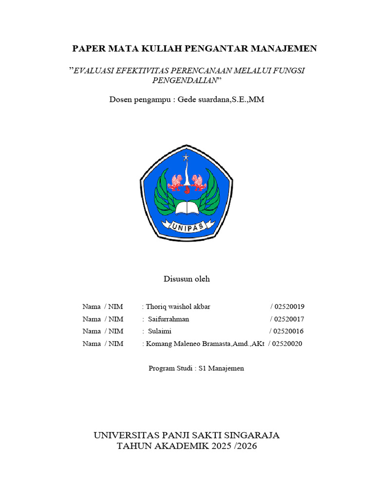Paper Tugas Kuliah | PDF