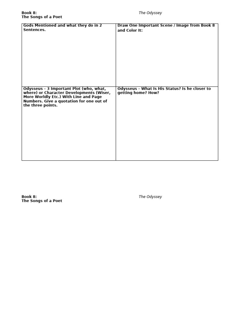 Book 8 Reading Chart | PDF