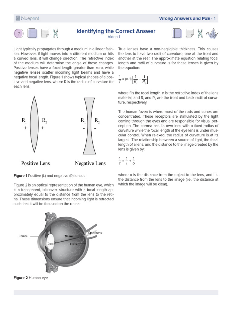 Wrong Answers and PoE • | PDF | Eye | Electrodynamics