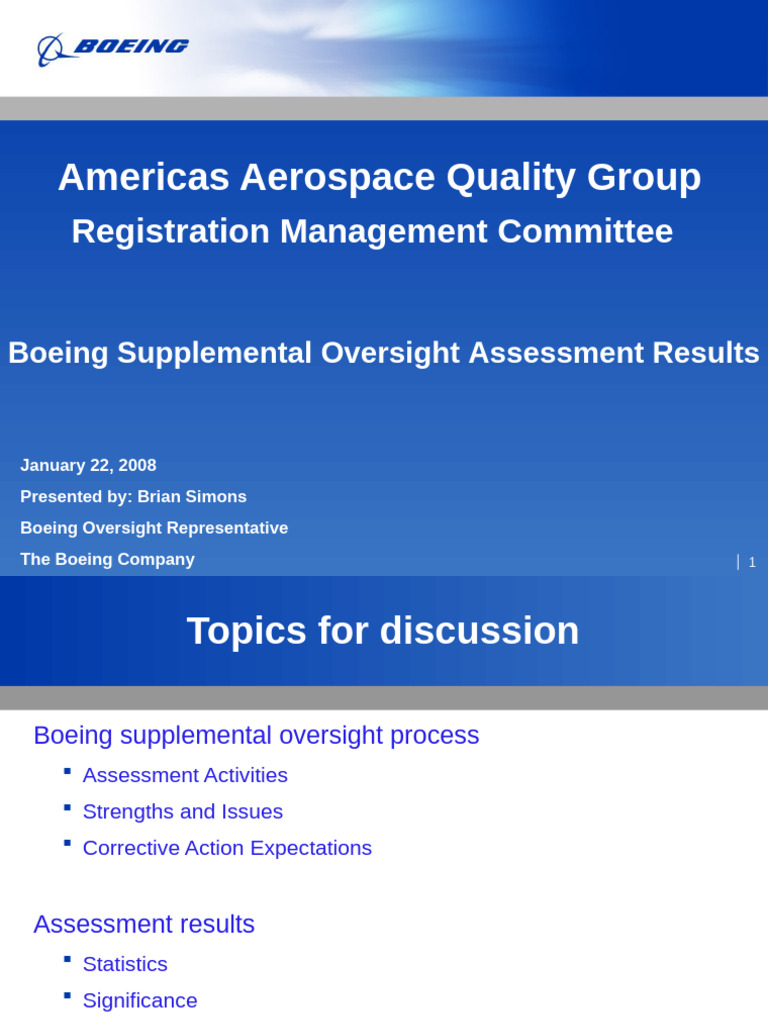 Boeing AS9100 Assessment | PDF | Audit | Quality Management System