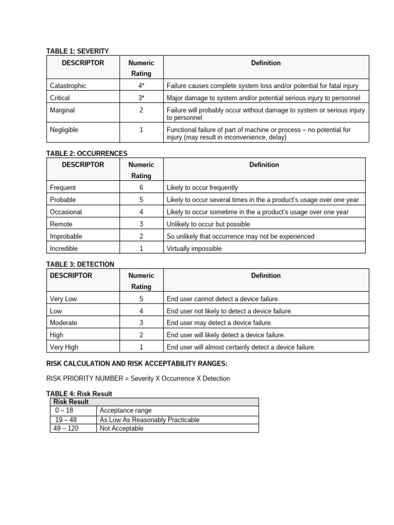 FMEA Table IT Application | PDF