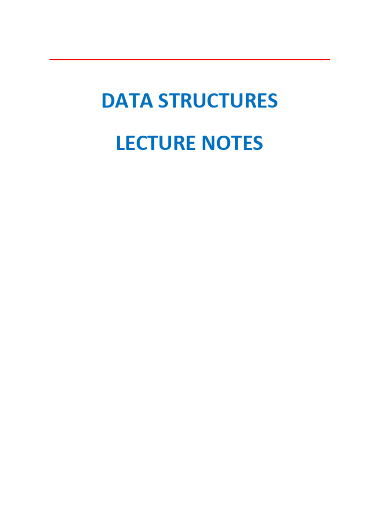 Data Structure Notes-1 | PDF | Queue (Abstract Data Type) | Computer ...