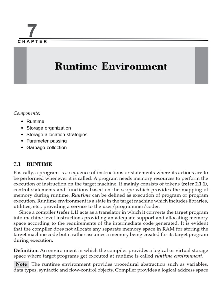 Chapter 4 (Run Time Environment) | PDF | Scope (Computer Science ...