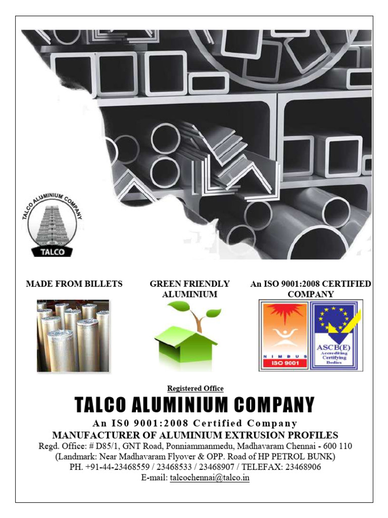 Aluminium Extrusion Profiles Manufacturer | PDF | Window | Quality ...