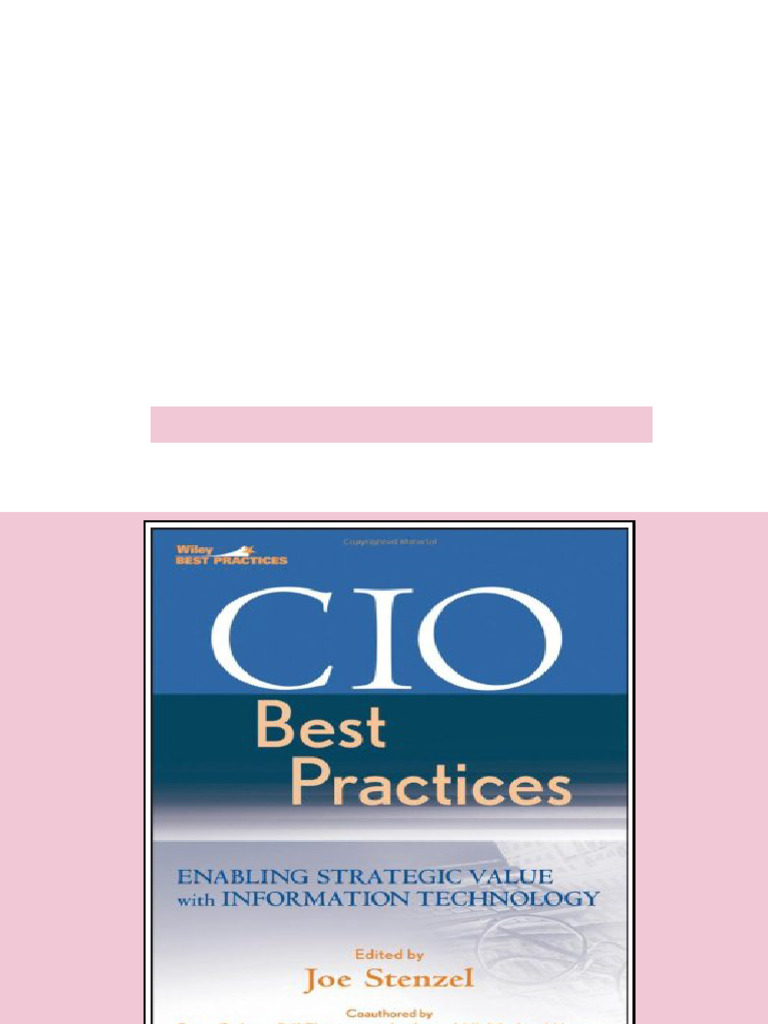 (Ebook) CIO Best Practices: Enabling Strategic Value with Information ...