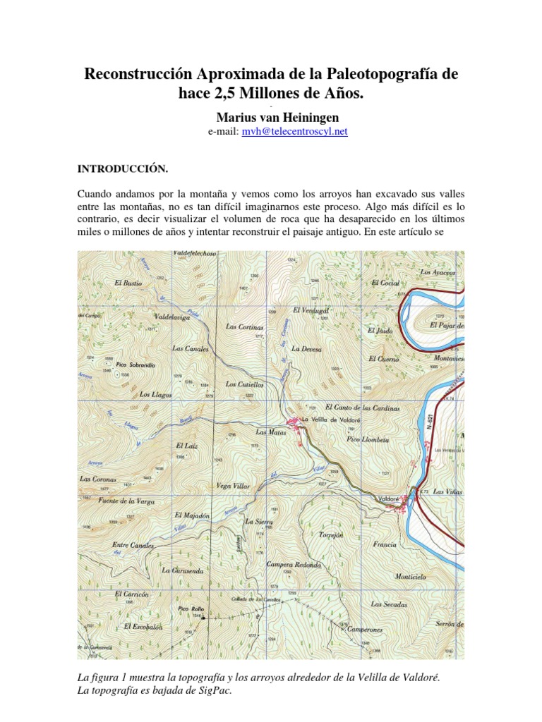 Geología: Reconstrucción de La Paleotopografía de La Cuenca Del Duero ...