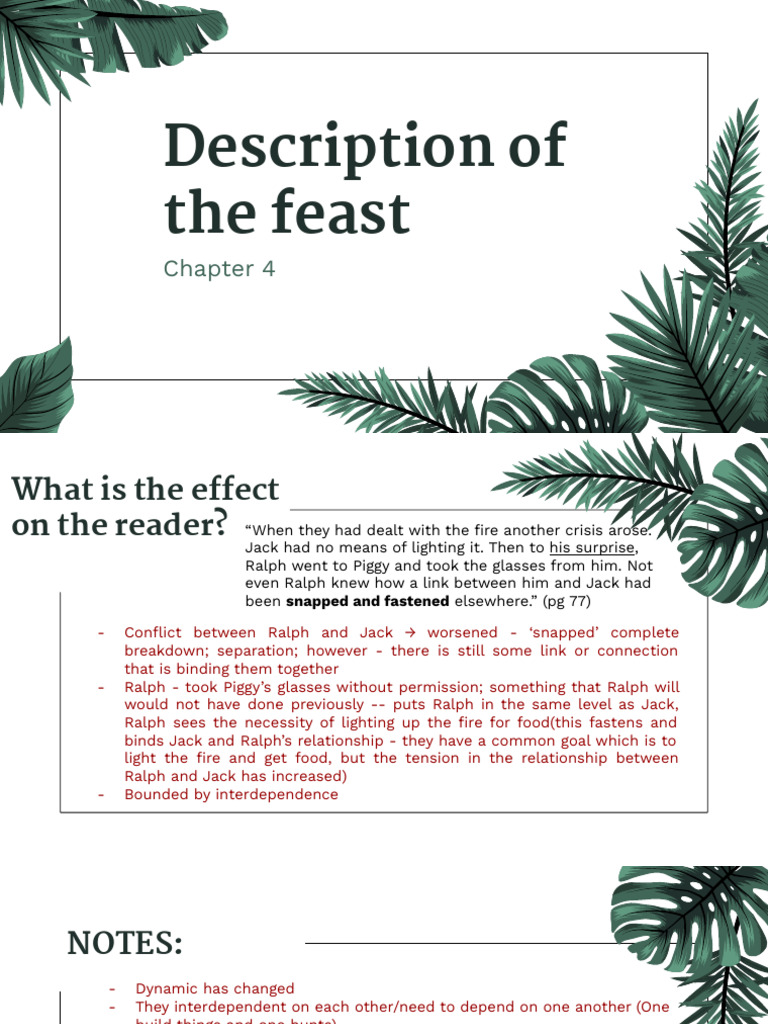 Lord of The Flies - Chapter 4 - Quotations | PDF