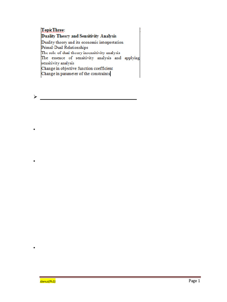 Duality Theory in Sensitivity Analysis | PDF | Mathematical ...