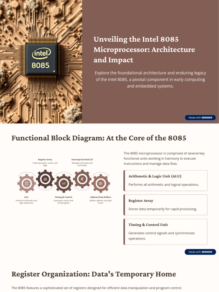 Intel 8085 Microprocessor Overview | PDF | Input/Output | Assembly Language