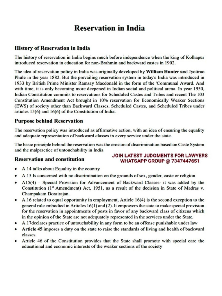 Reservation | PDF