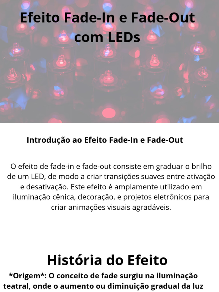 Efeito Fade-In e Fade-Out com LEDs | PDF