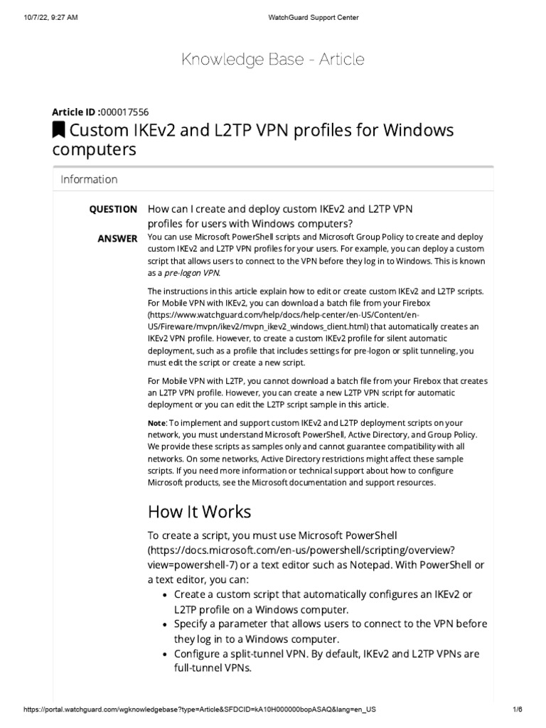 Custom IKEv2 & L2TP VPN Setup for Windows | PDF | Group Policy ...