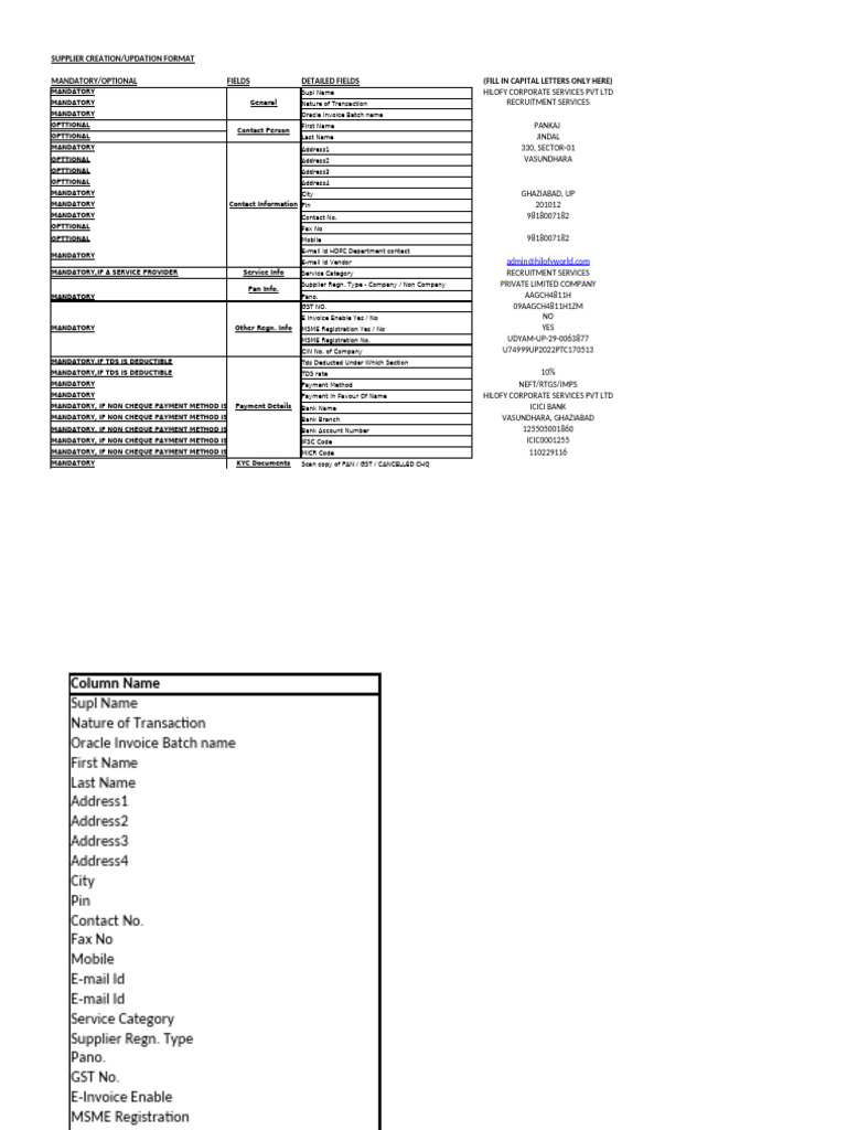 New Vendor Creation Form Apr 2022 HILOFY | PDF | Cheque | Payments