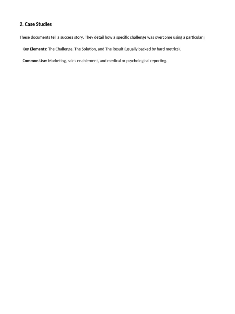 Case Studies: Key Elements: Common Use | PDF