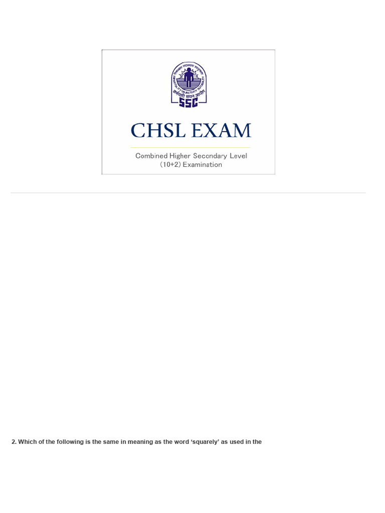 Sample Paper SSC CHSL 10+2 Exam Test 1 General English | PDF | Genetics ...