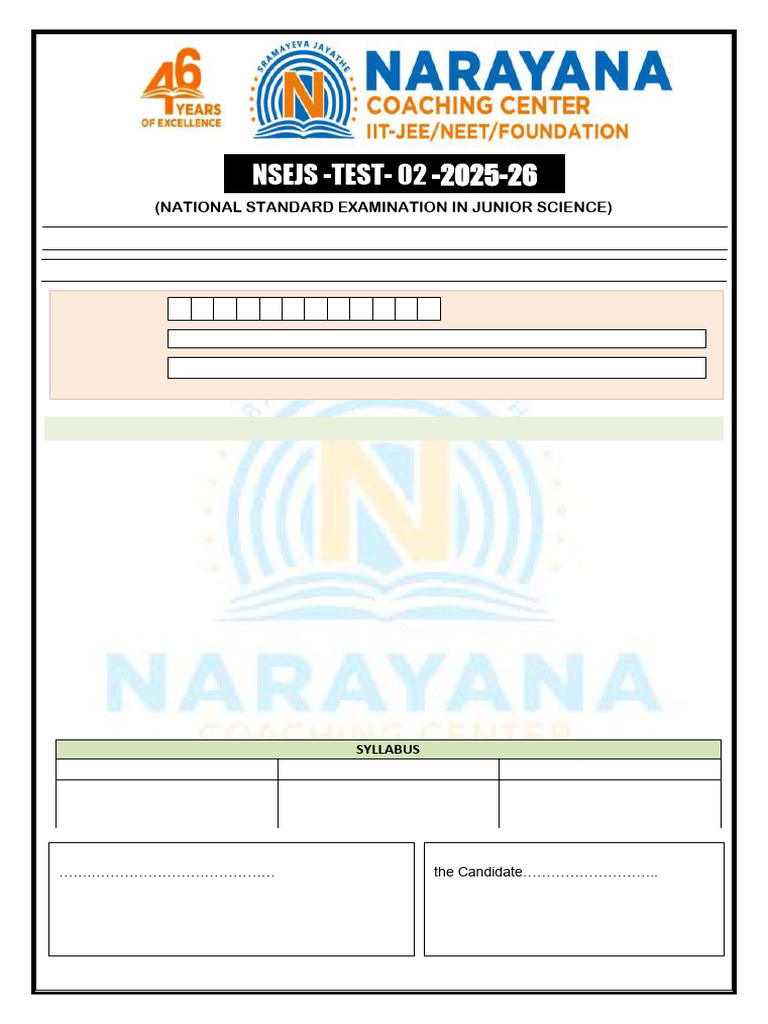 Final Draft Class X Nsejs Question Paper Test 02 Exam Date 18-08-2025 ...