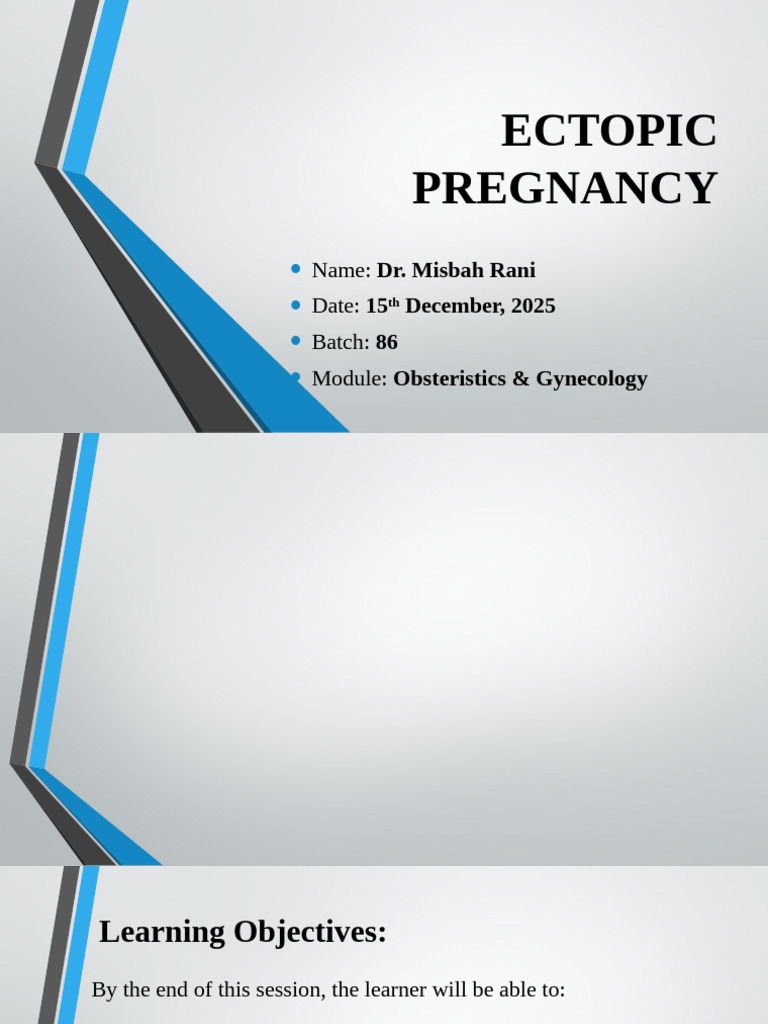 Ectopic Pregancy | PDF | Sexual Anatomy | Public Health