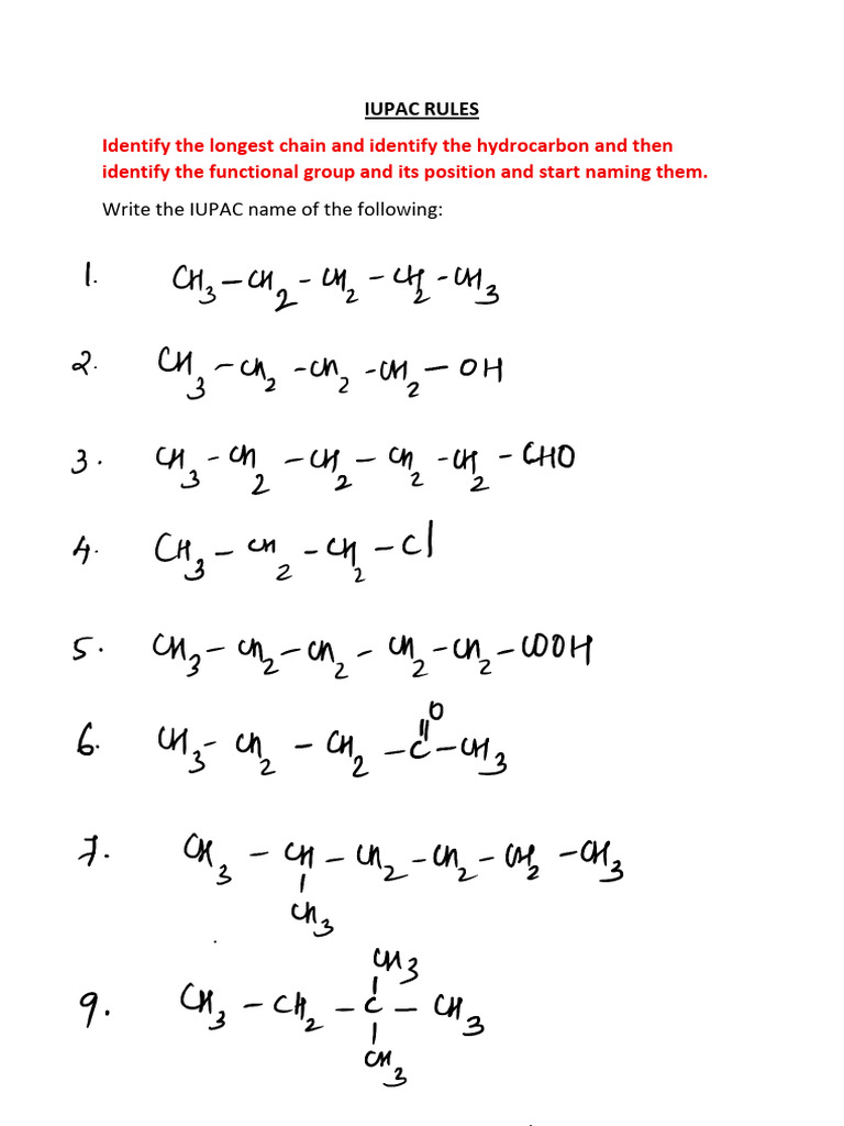 Iupac Name - Test | PDF