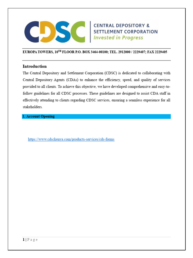 CDSC Account Management Guidelines | PDF | Birth Certificate ...